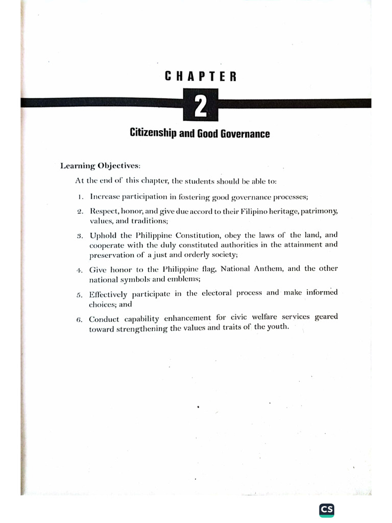 Chapter 2 Citizenship and Good Governance | PDF