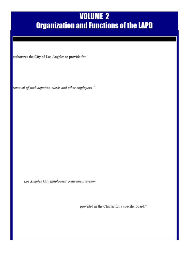 LAPD MANUAL Volume 2 Word | PDF