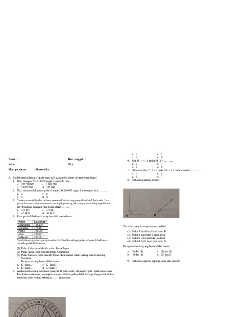 Sumatif MATEMATIKA | PDF