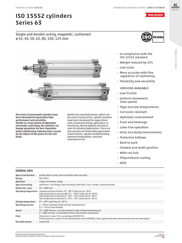 Camozzi Air Cylinder | PDF