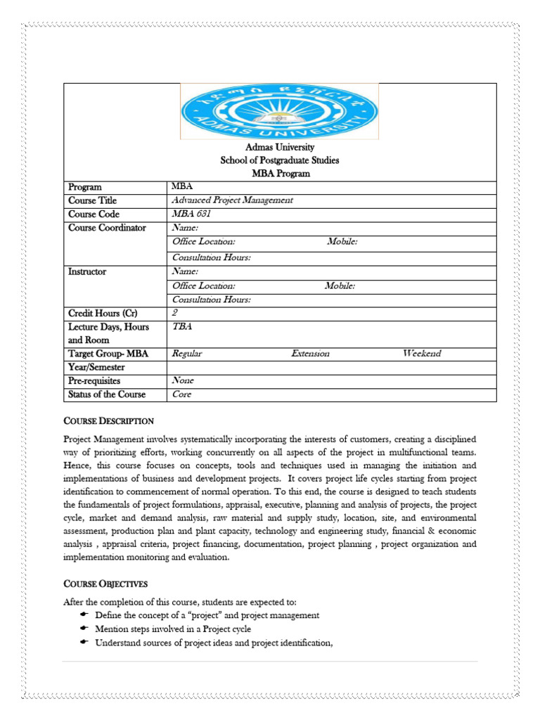 Advanced Project Management | PDF | Project Management | Career & Growth