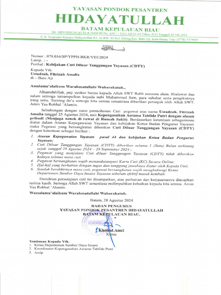 SP Ctdy Fitrizah Amalia 20240902 - 09452990 | PDF