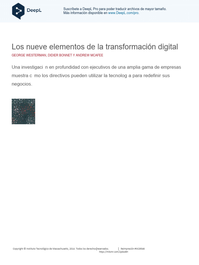 The Nine Elements of Digital Transformation Es - Unlocked | PDF