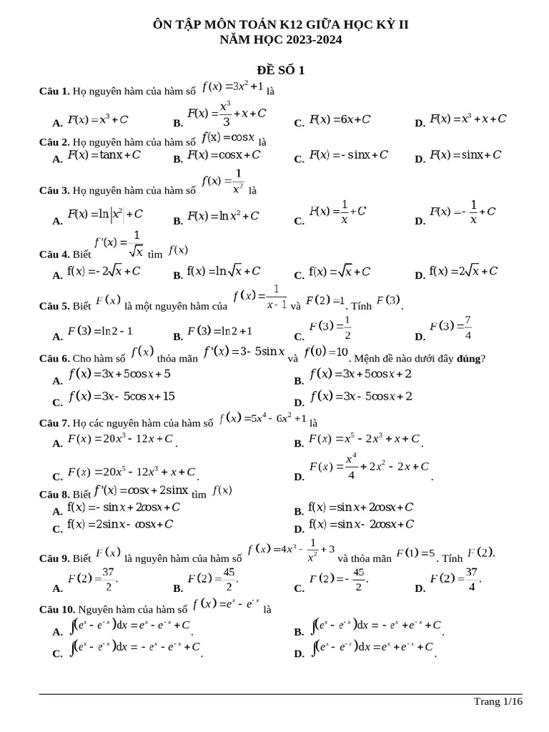 De Cuong Giua Ky 2-k12 | PDF