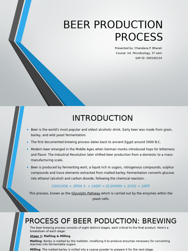 Beer Fermentation Process | PDF