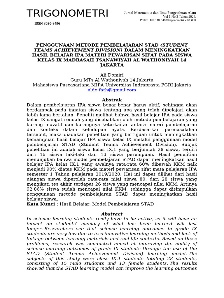 Jurnal Ali Domiri - Trigono | PDF