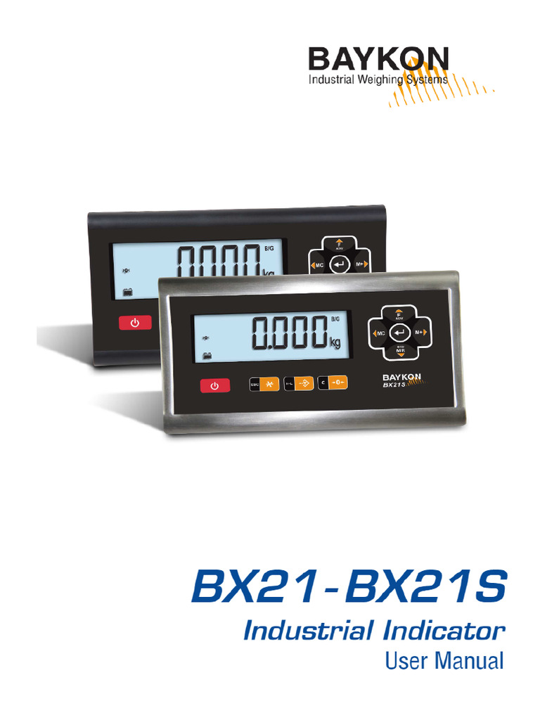 BAYKON BX21 - BX21S Industrial Indicator User Manual - Manualzz | PDF
