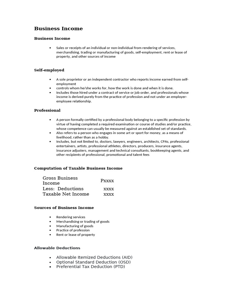 Business Income | PDF