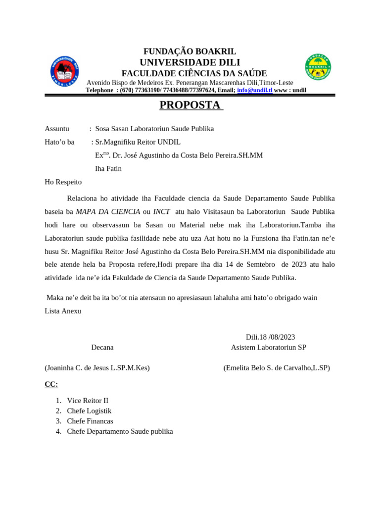 Proposta II Emelita | PDF