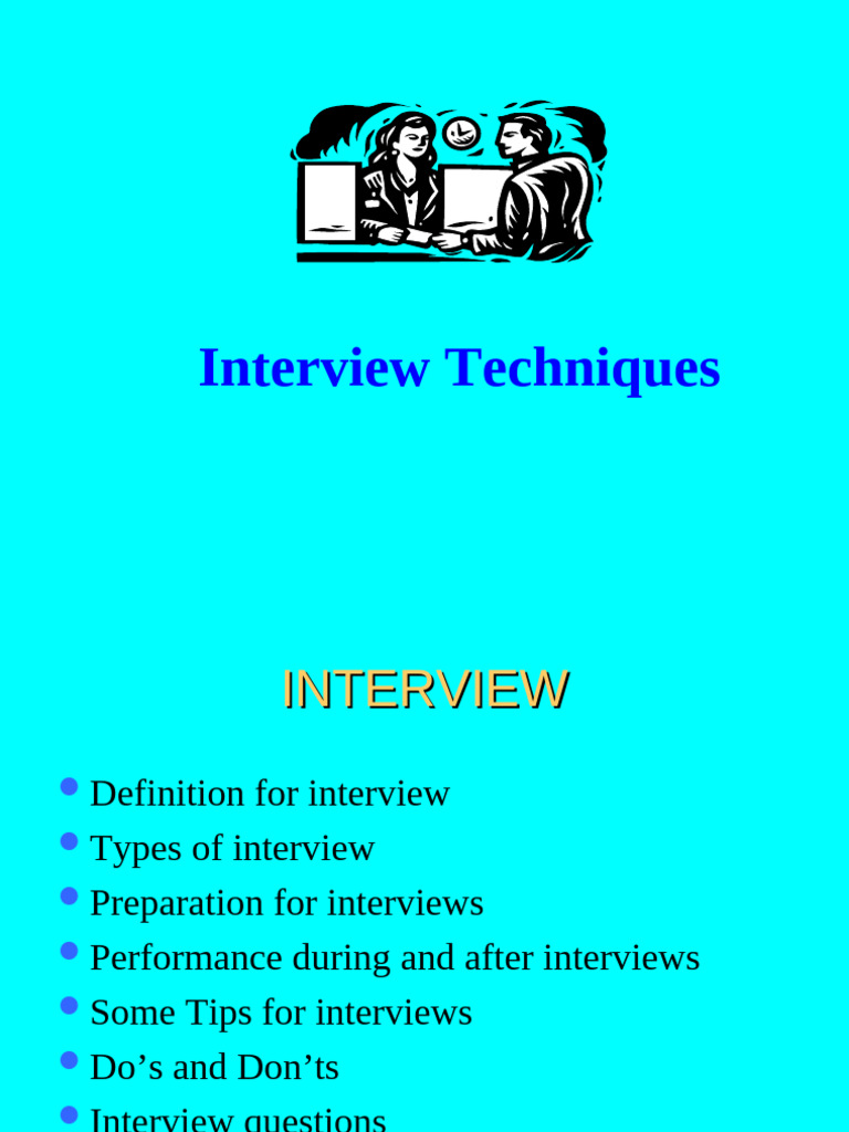 Interview Techniques | PDF Interview Techniques | PDF
