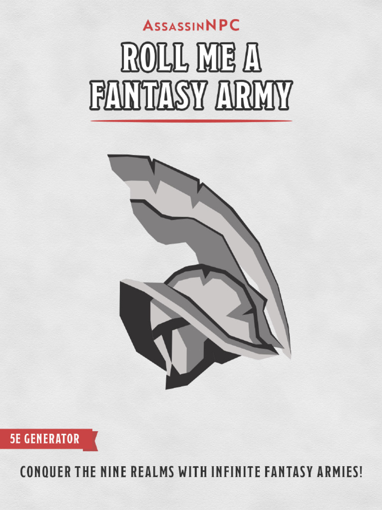 Roll Me a Fantasy Army - By Assassin NPC | PDF
