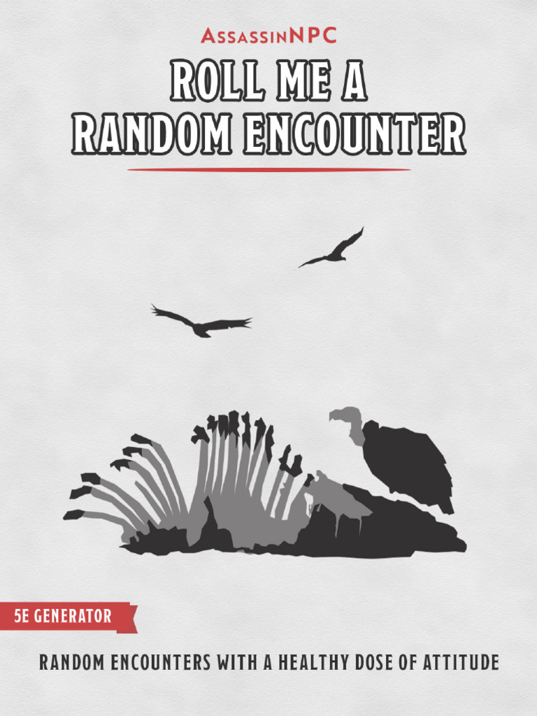 (Print) Roll Me a Random Encounter - By Assassin NPC | PDF
