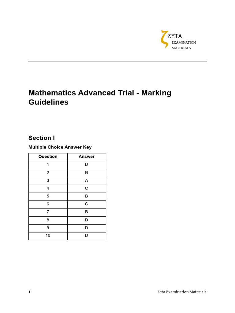Zeta Advanced Math - Solutions | PDF