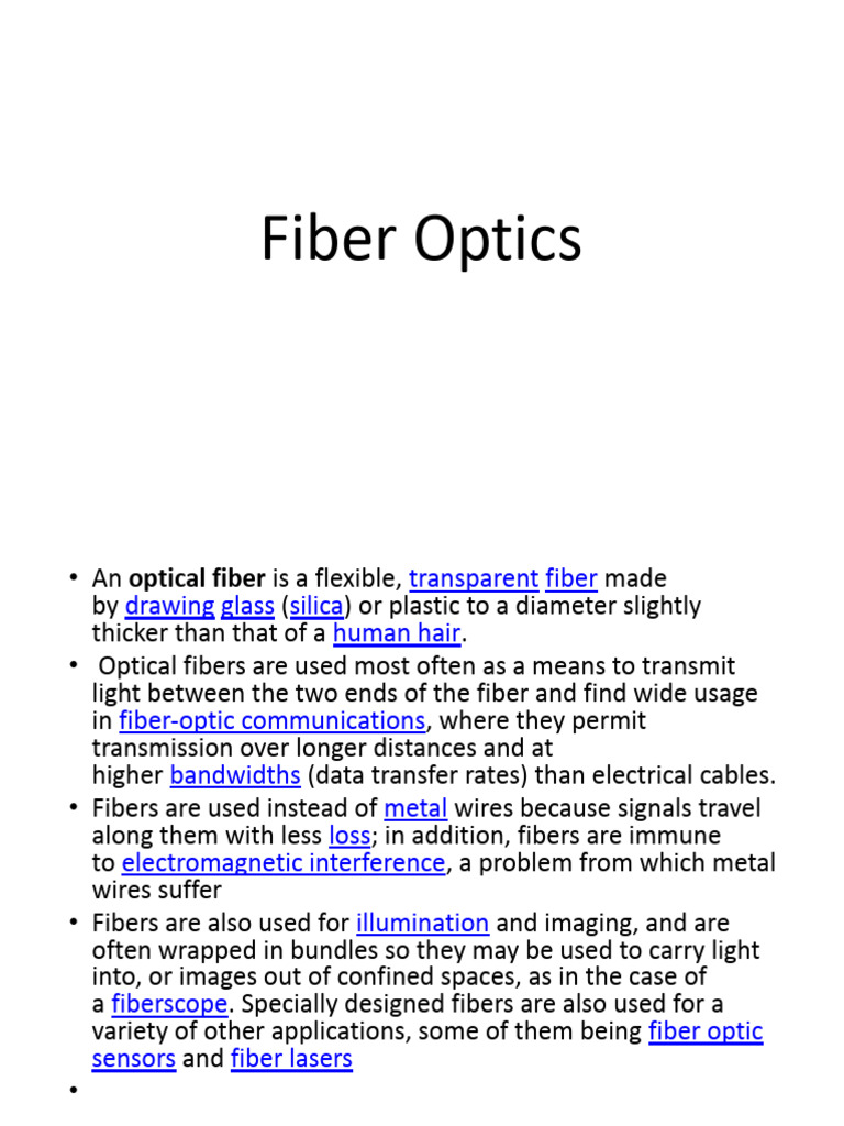 10 Fiber Optics | PDF