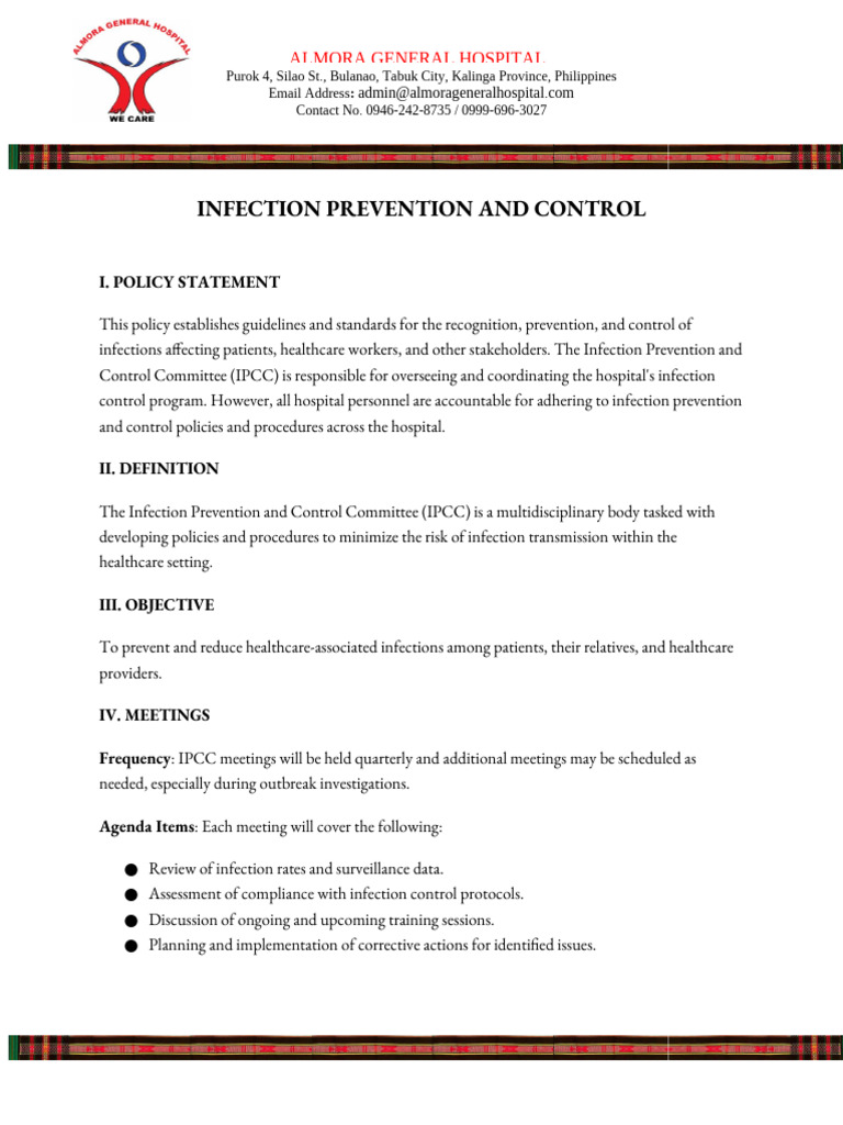 Infection Prevention and Control | PDF