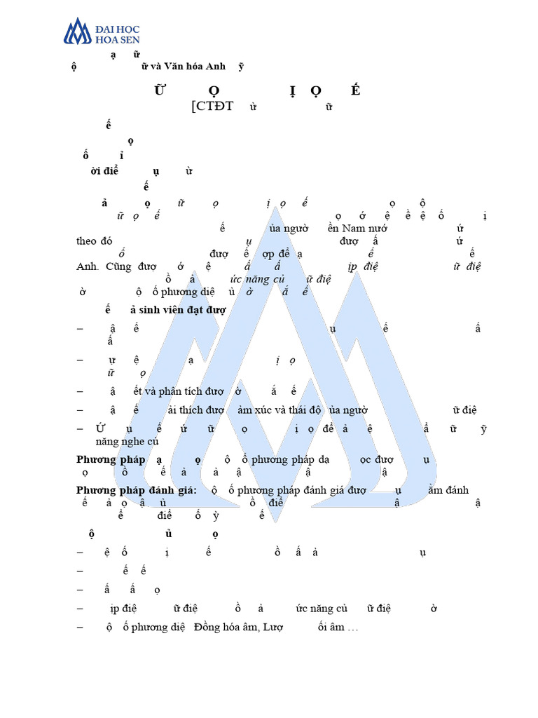 Cs Mo Ta Mon Hoc Ngu Am Va Am VI Hoc Tieng Anh VN | PDF