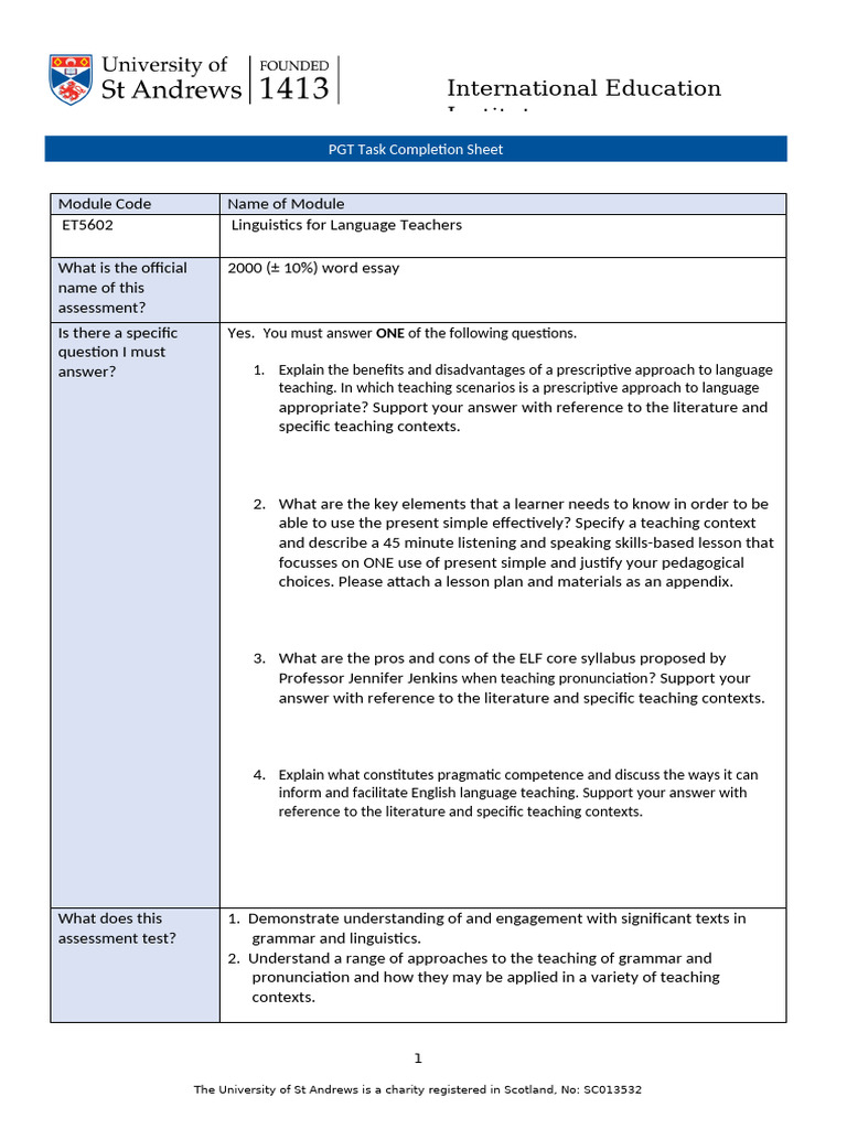 2023-24 ET5602 Task Completion Sheet 2 - 2000 Word Essay FINAL | PDF ...