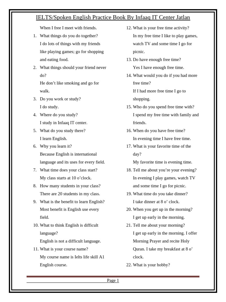 Basic English Notes 03 | PDF