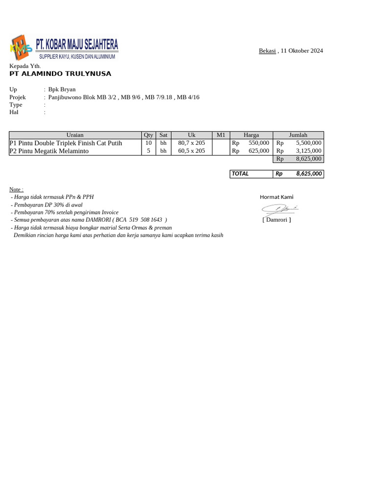0515 - PT Alamindo Trulynusa | PDF