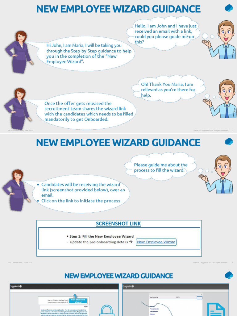 RSNew Employee Wizard - Step-By-Step Guidance | PDF