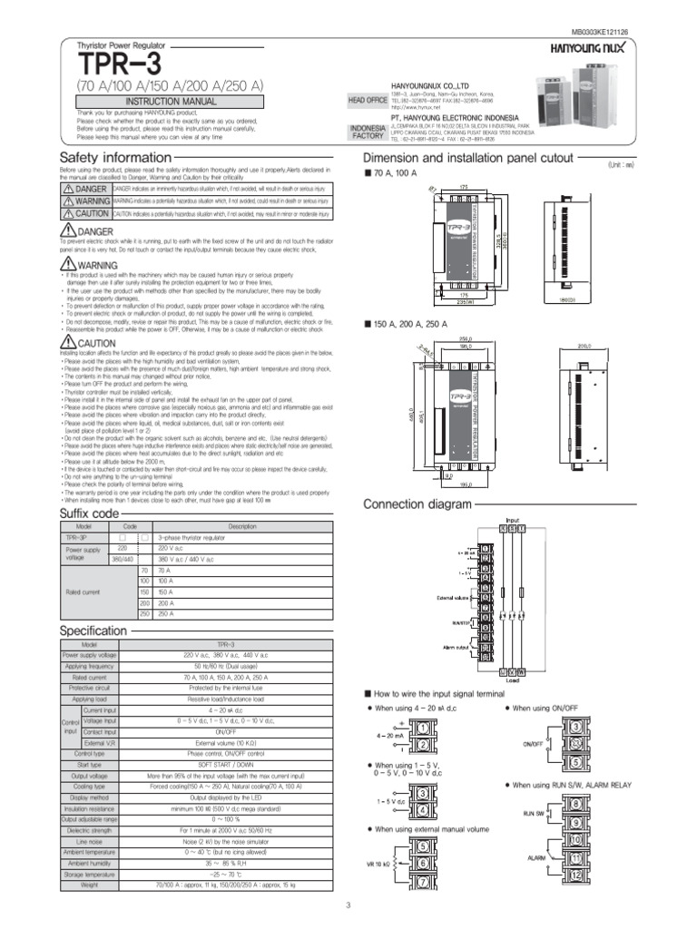 bo dieu khien dong dien. _Manual_TPR-3_series_EN | PDF