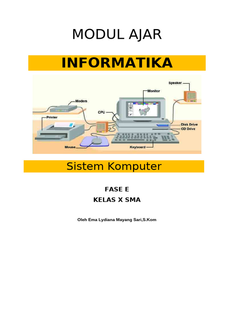 Modul Ajar Sistem Komputer | PDF