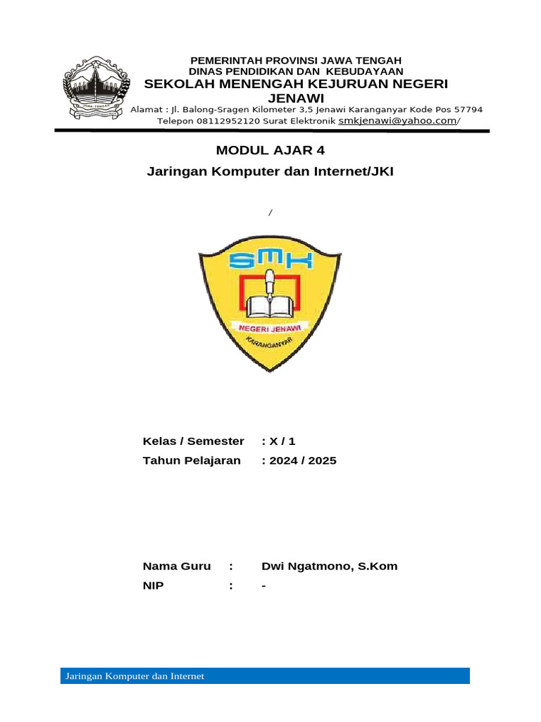 Modul Ajar Informatika 4 JKI | PDF