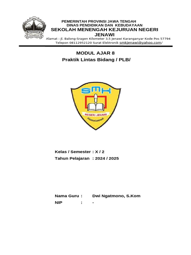 Modul Ajar Informatika 8 PLB | PDF