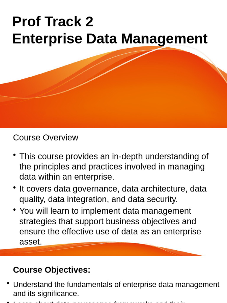 1 Enterprise Data Management | PDF