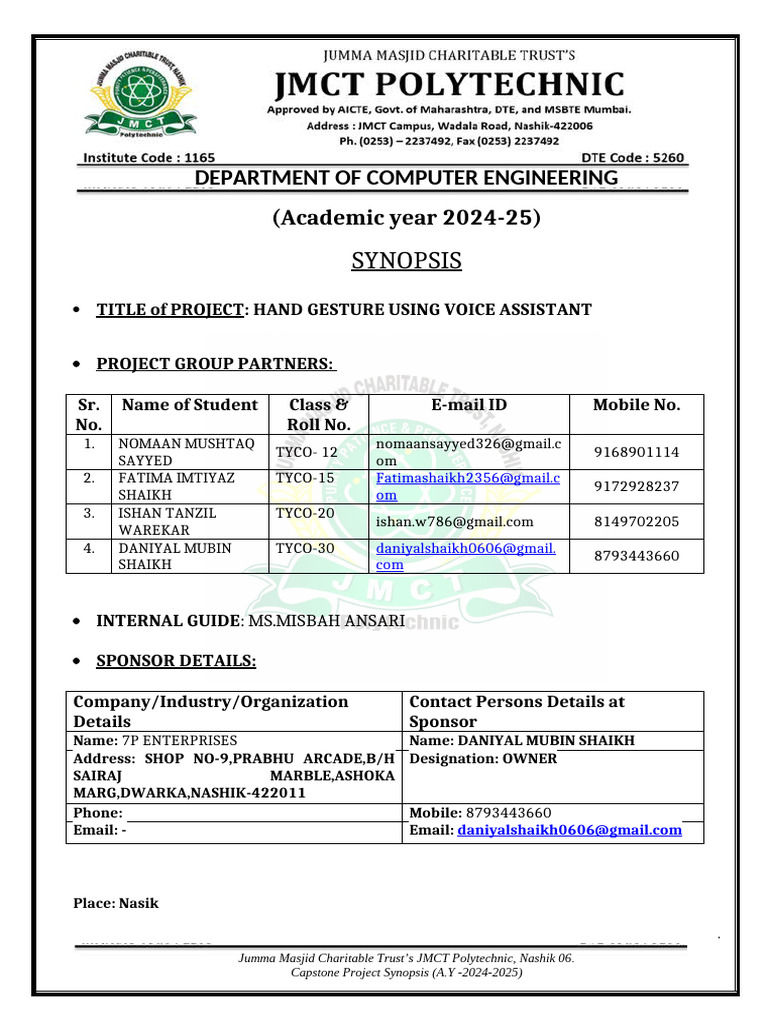 JMCT SYNOPSIS (2) | PDF