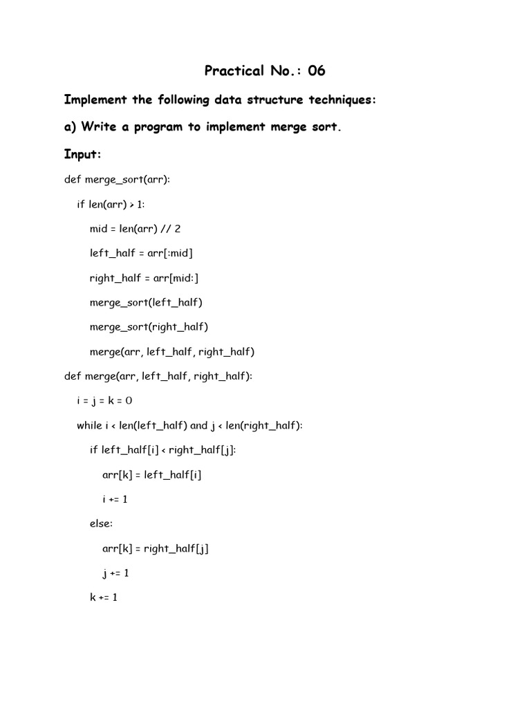Data Structure Pract 06 | PDF