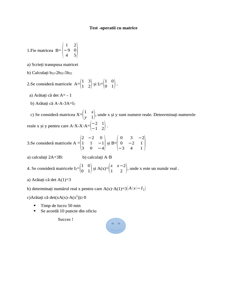 Test Matrice | PDF