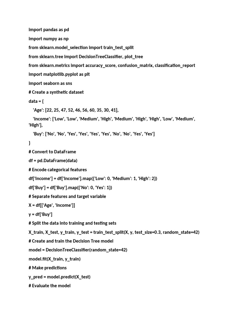 Decesion Tree Codes | PDF