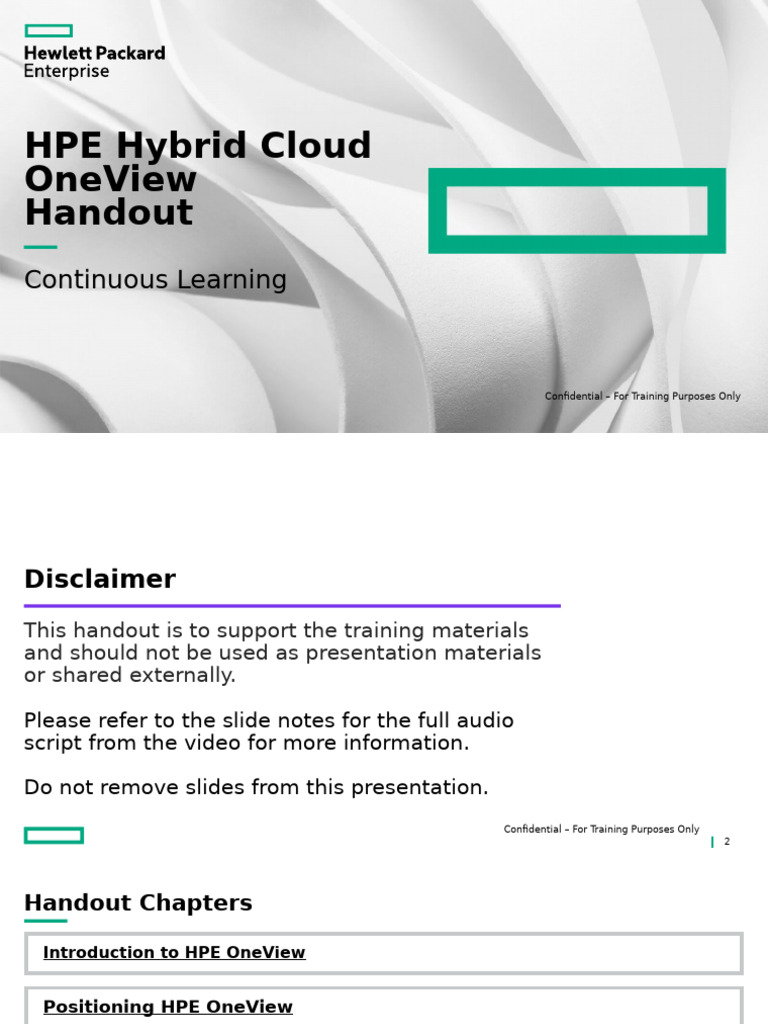 ATR1014 - D12 - HPE OneView 2023 - Handout | PDF