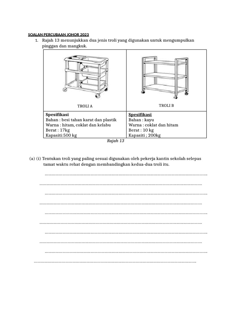 Latihan Bahagian B (Perbandingan) REKA CIPTA | PDF