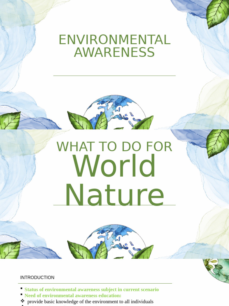 Environmental Awareness Introduction | PDF