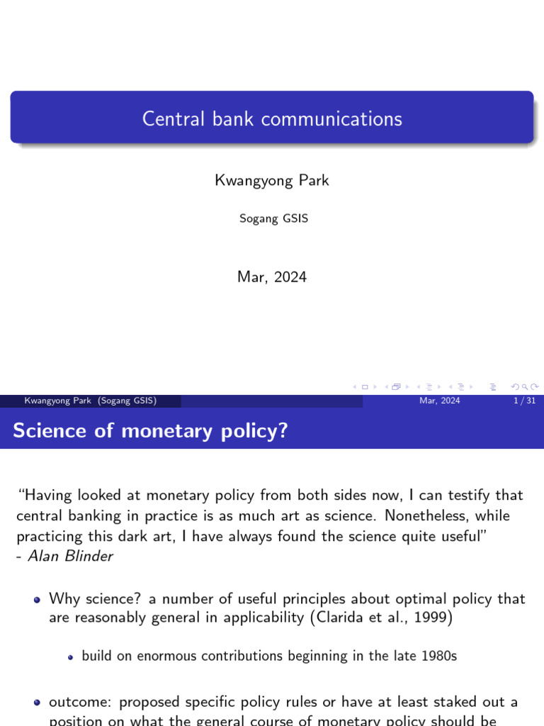 (Central Banking) Chapter 4 | PDF