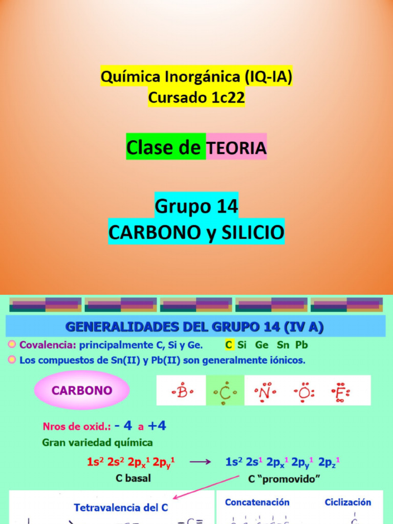 Teoria Gpo14 - Carbono y SIlicio - 2c22 - AV - Imag | PDF