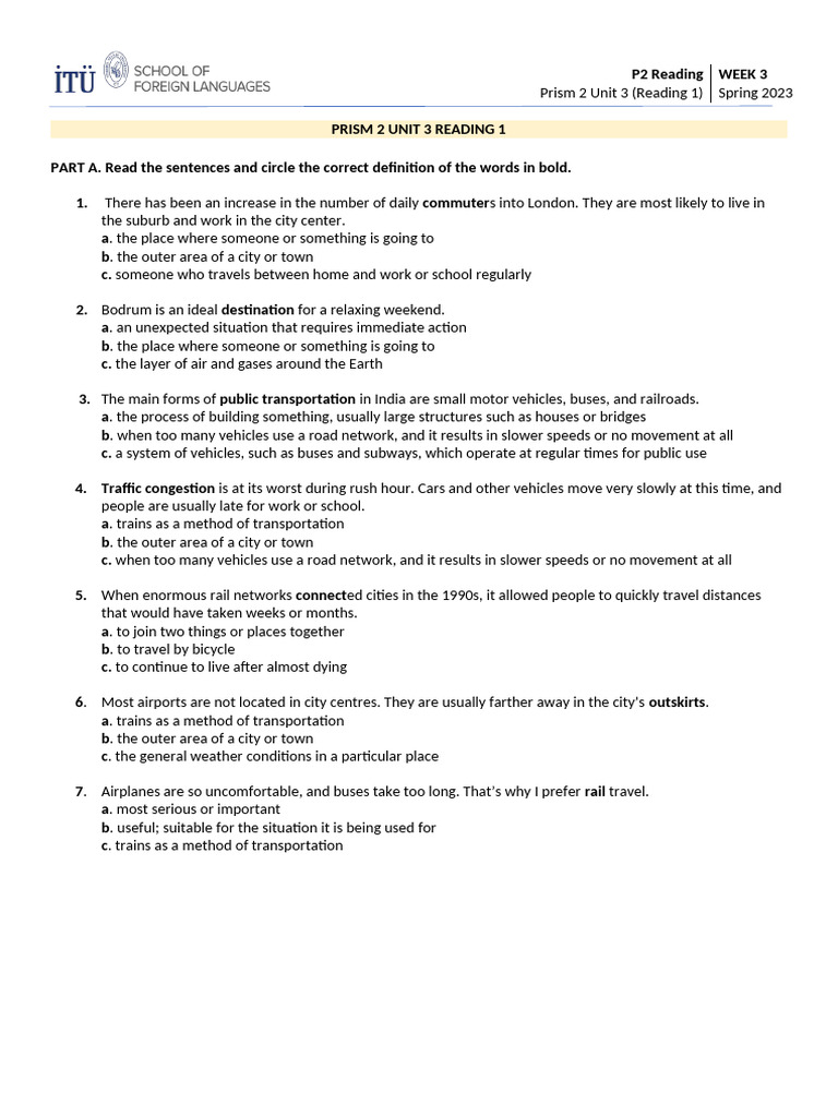 Prism 2 Reading Unit 3 Reading 1 | PDF