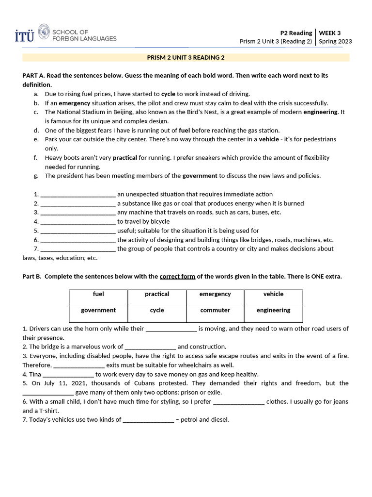 Prism 2 Reading Unit 3 Reading 2 | PDF