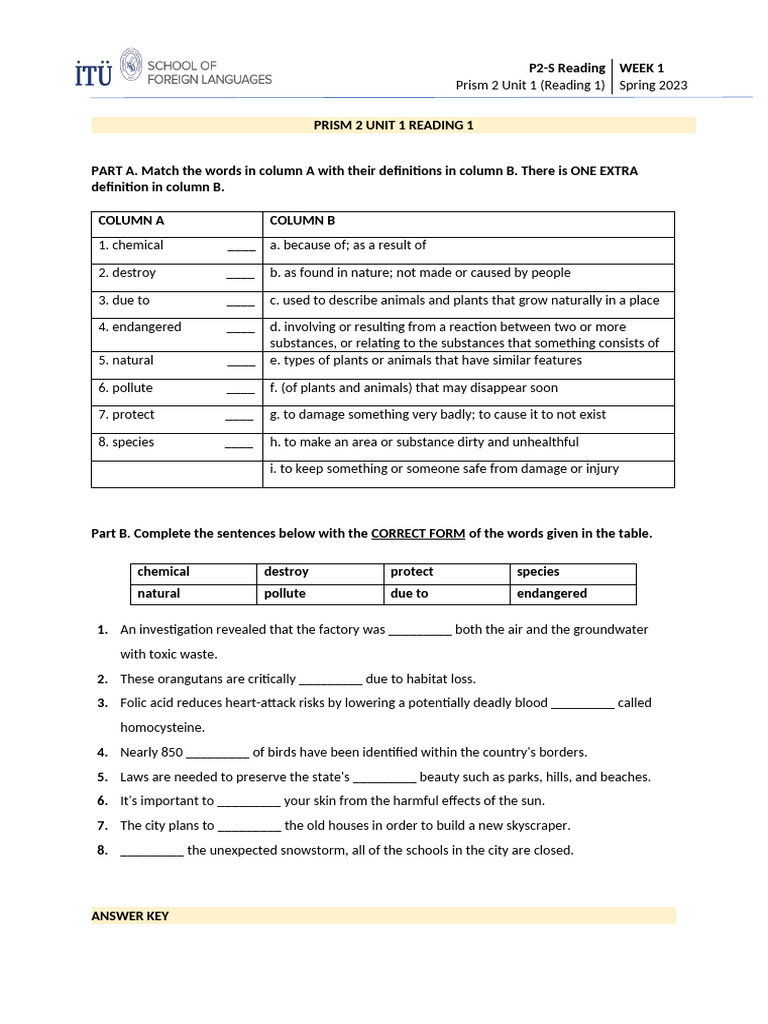 Prism 2 Reading Unit 1 Reading 1 | PDF