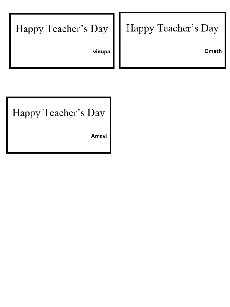 Teachers Day | PDF