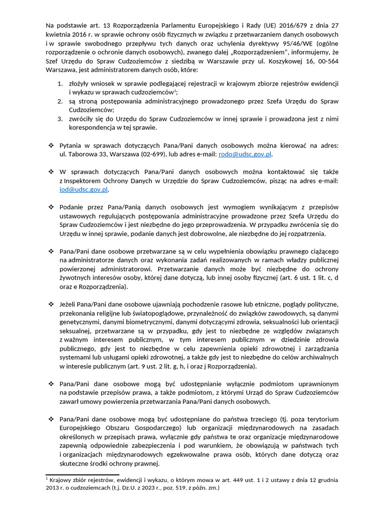 Klauzula Informacyjna | PDF