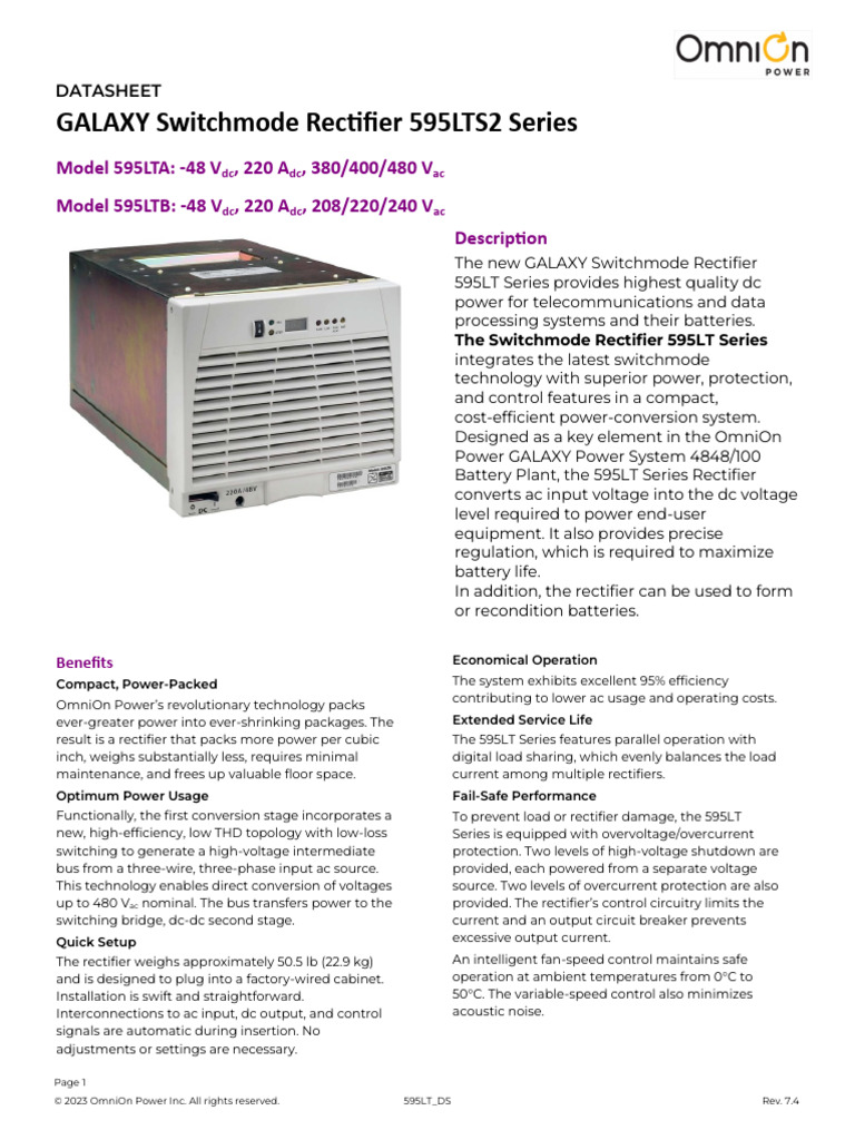 595LT Rectifier | PDF