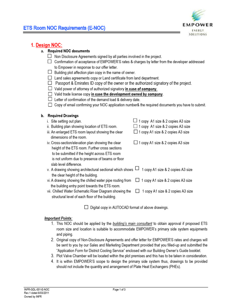 NOC Checklist | PDF