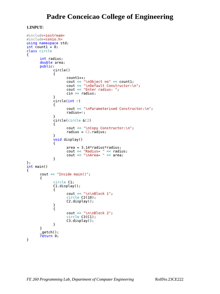 Programming Lab Output File Expt 4 Oops Far | PDF