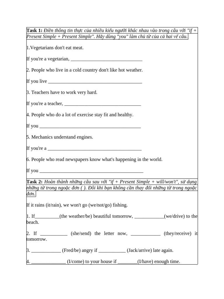 Conditional Clause Exercise | PDF