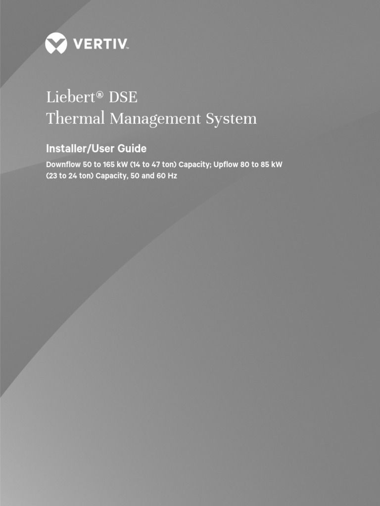 DSE DA125 Liebert Dse 50 165kw User Manual - 0 | PDF