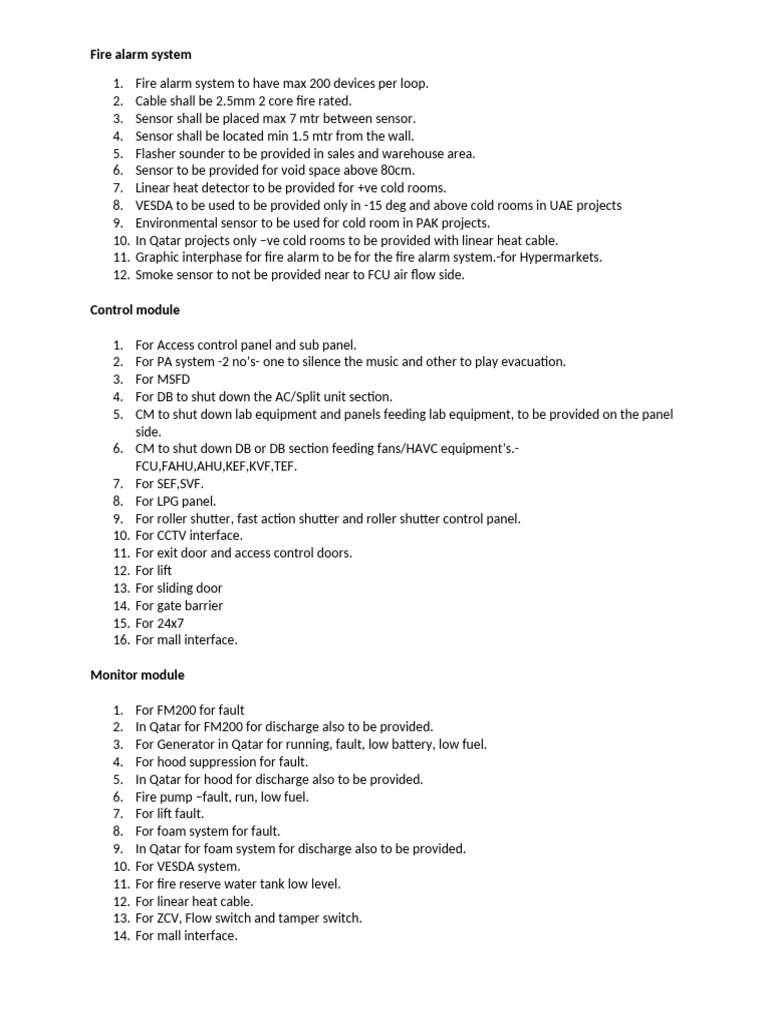 Fire Alarm System-Check List | PDF
