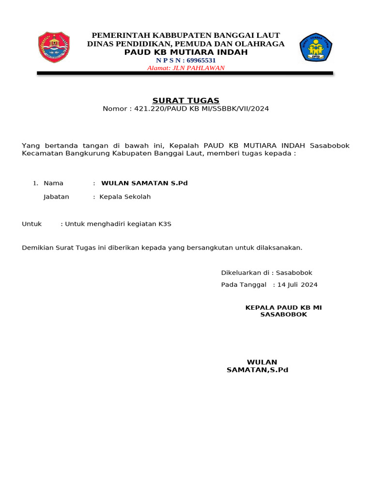 SPPD SRT Tgs K3S | PDF